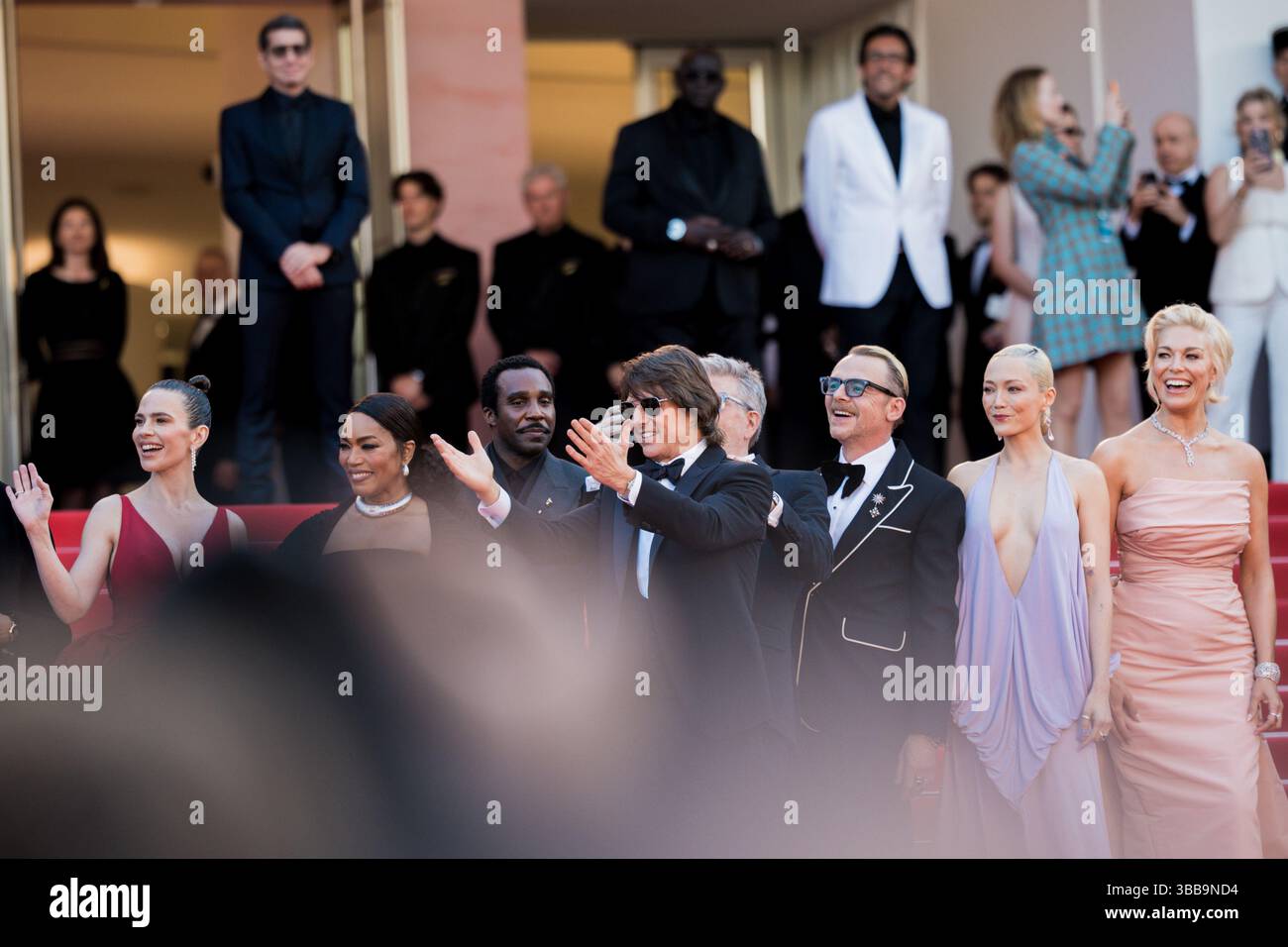 CANNES, FRANCE - MAY 14: (L-R) Eddie Hamilton, Hayley Atwell, Greg ...