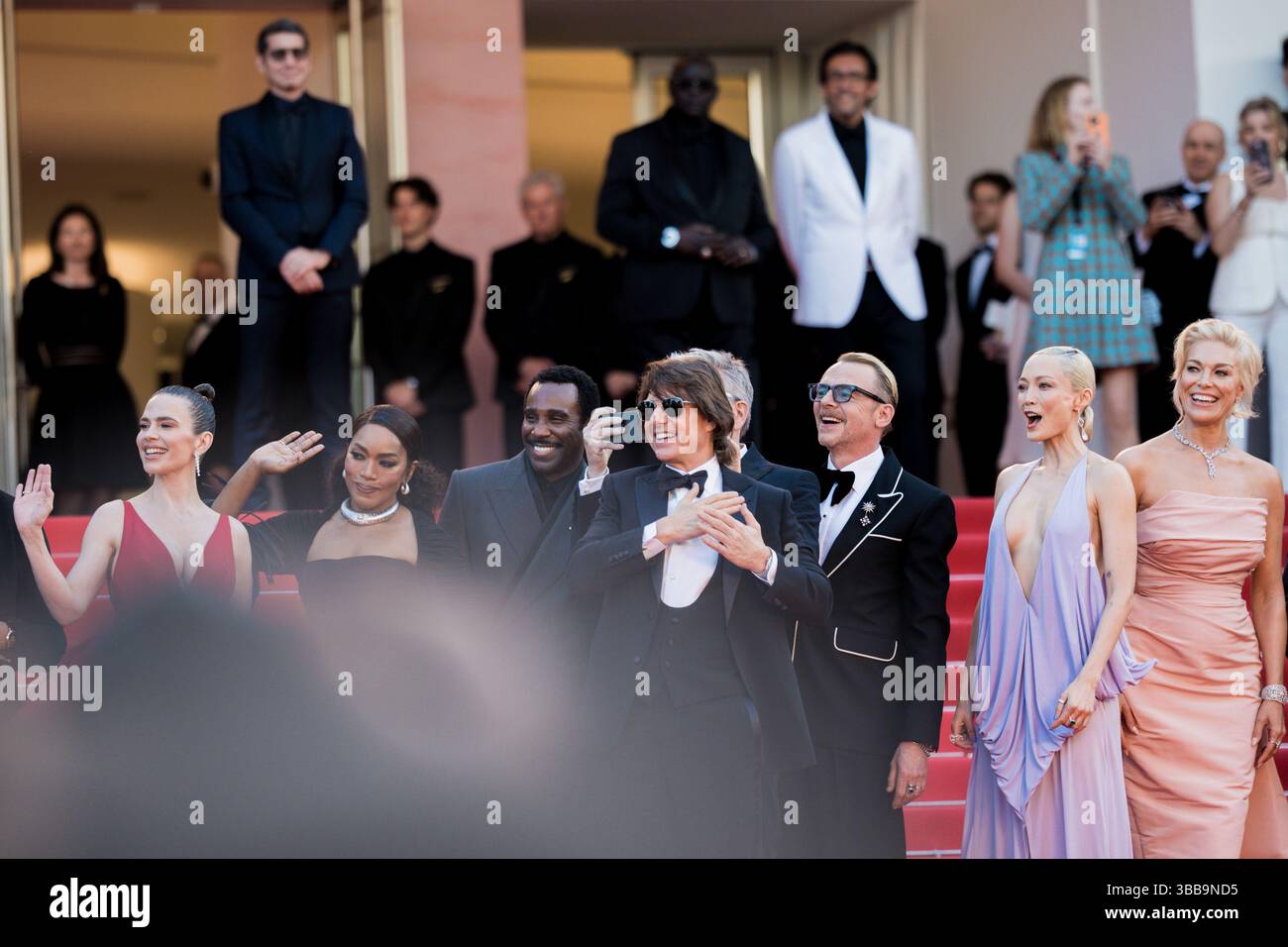 CANNES, FRANCE - MAY 14: (L-R) Eddie Hamilton, Hayley Atwell, Greg ...