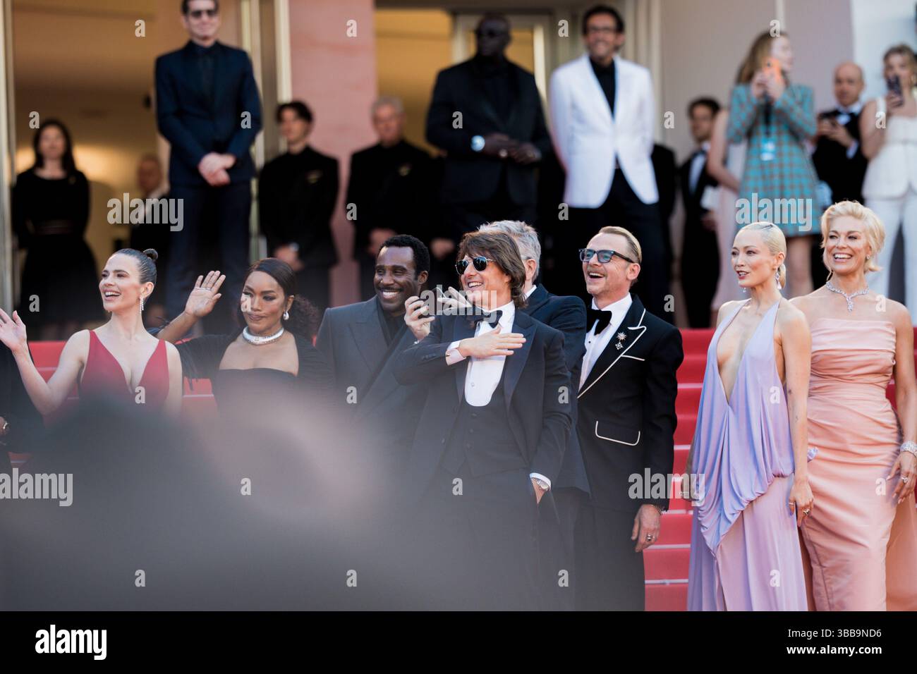 CANNES, FRANCE - MAY 14: (L-R) Eddie Hamilton, Hayley Atwell, Greg ...