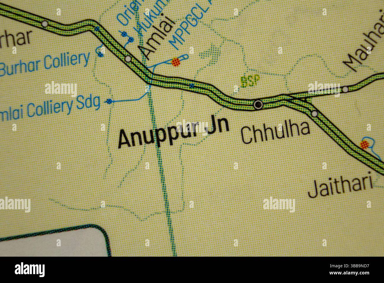 India rail map hi-res stock photography and images - Alamy