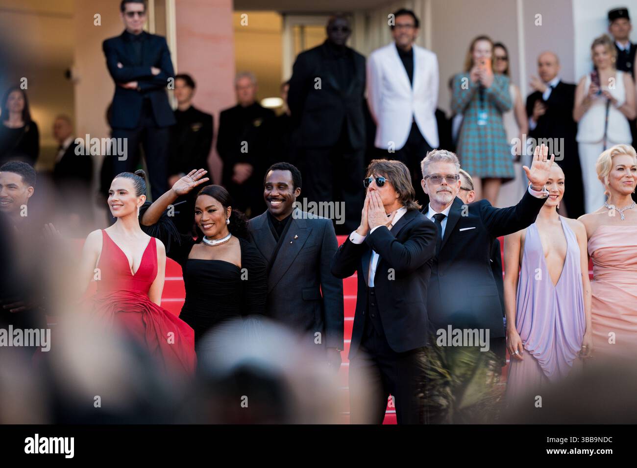 CANNES, FRANCE - MAY 14: (L-R) Eddie Hamilton, Hayley Atwell, Greg ...