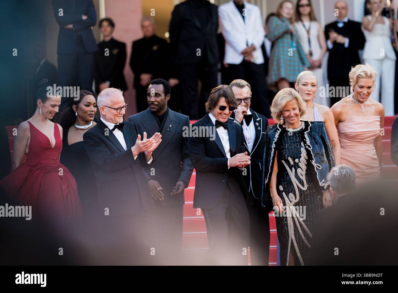 CANNES, FRANCE - MAY 14: (L-R) Eddie Hamilton, Hayley Atwell, Greg ...