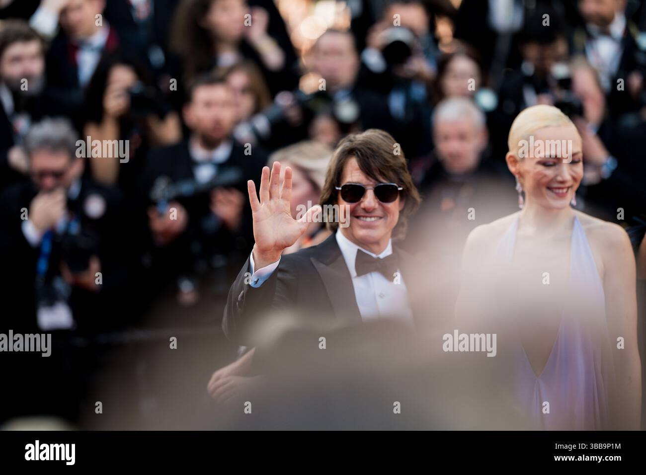 CANNES, FRANCE - MAY 14: (L-R) Eddie Hamilton, Hayley Atwell, Greg ...