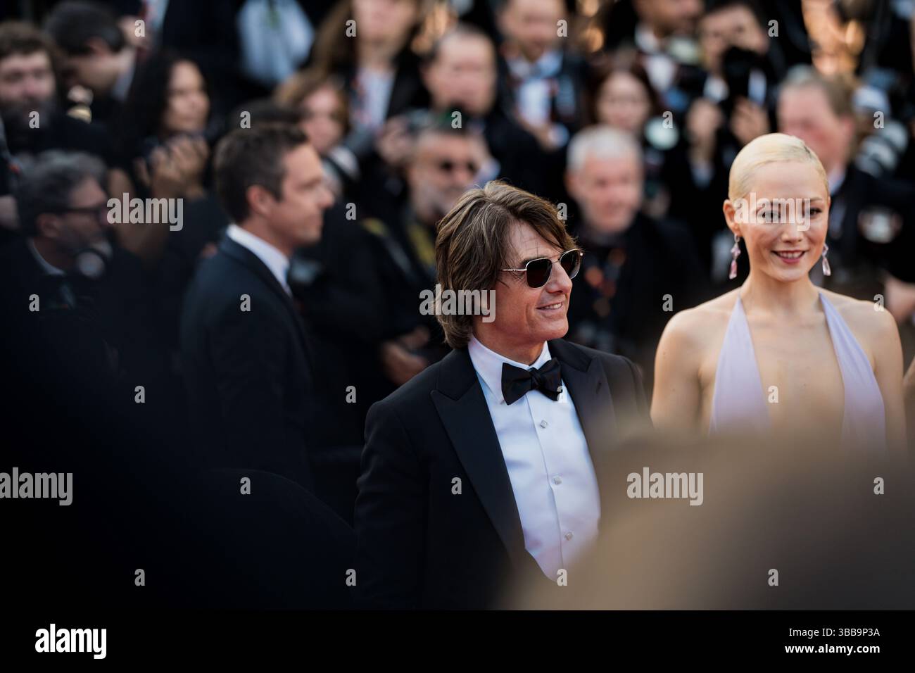 CANNES, FRANCE - MAY 14: (L-R) Eddie Hamilton, Hayley Atwell, Greg ...