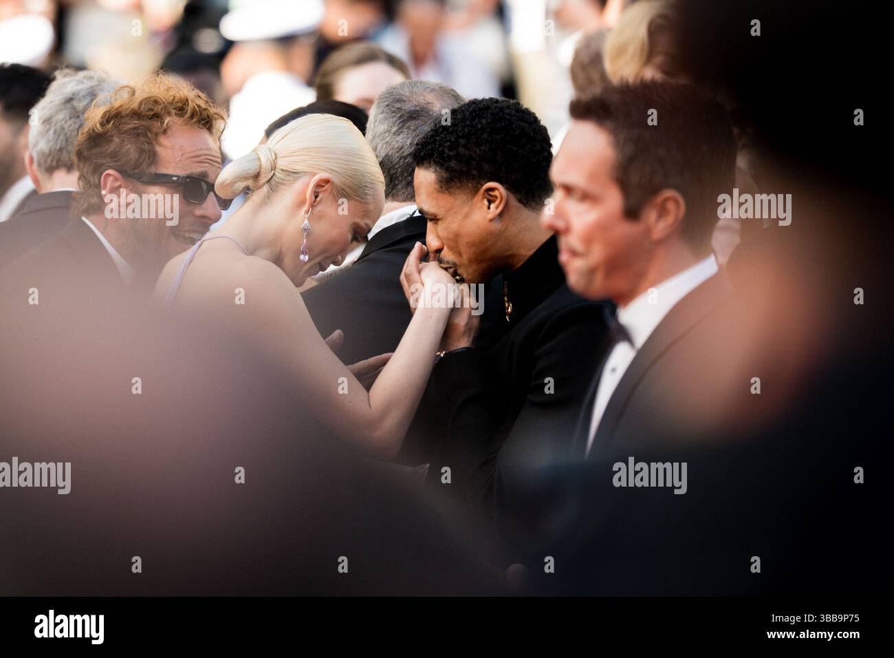 CANNES, FRANCE - MAY 14: (L-R) Eddie Hamilton, Hayley Atwell, Greg ...