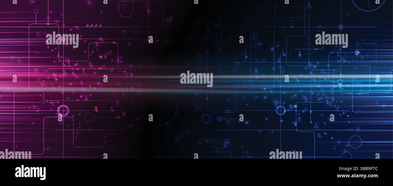 Technology data an network connection visual business background Stock ...