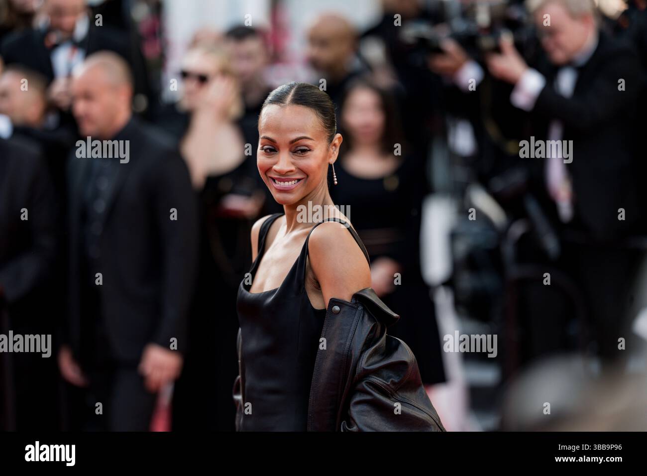 CANNES, FRANCE - MAY 14: Marco Perego and Zoe Saldana attend the ...