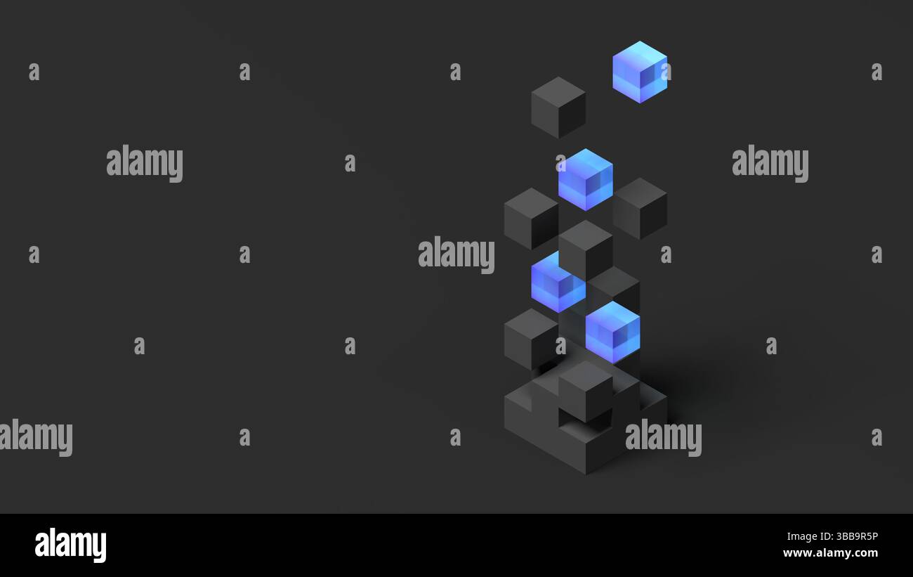 Chaos cubes abstract digitally hi-res stock photography and images - Alamy