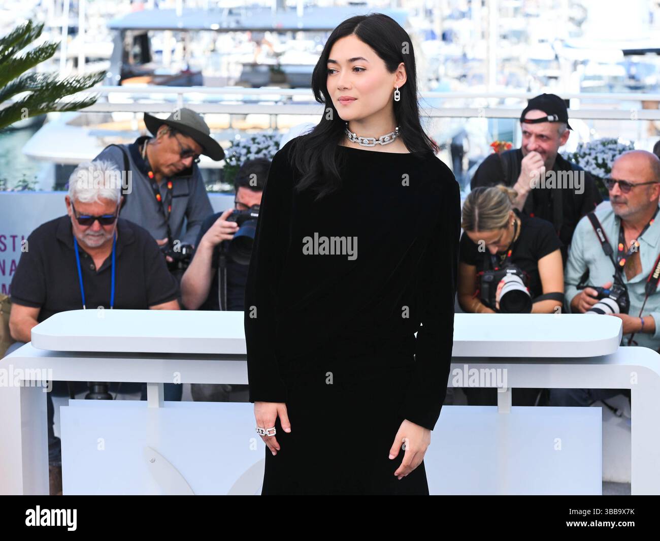 Cannes, France. 15th May, 2025. day 3 - Photocall of the film "A Pale View of Hills”. In the ...