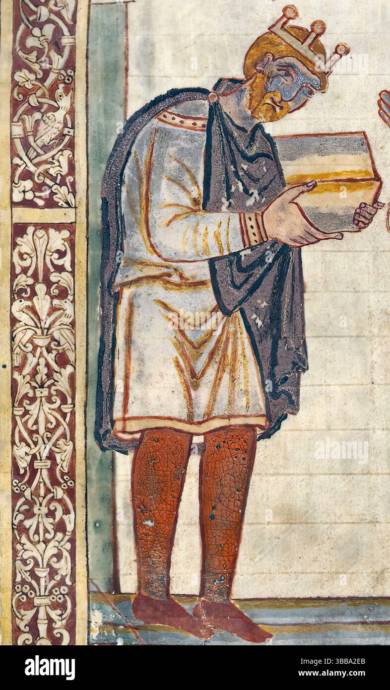 King Aethelstan I of England., circa 930 Stock Photo - Alamy