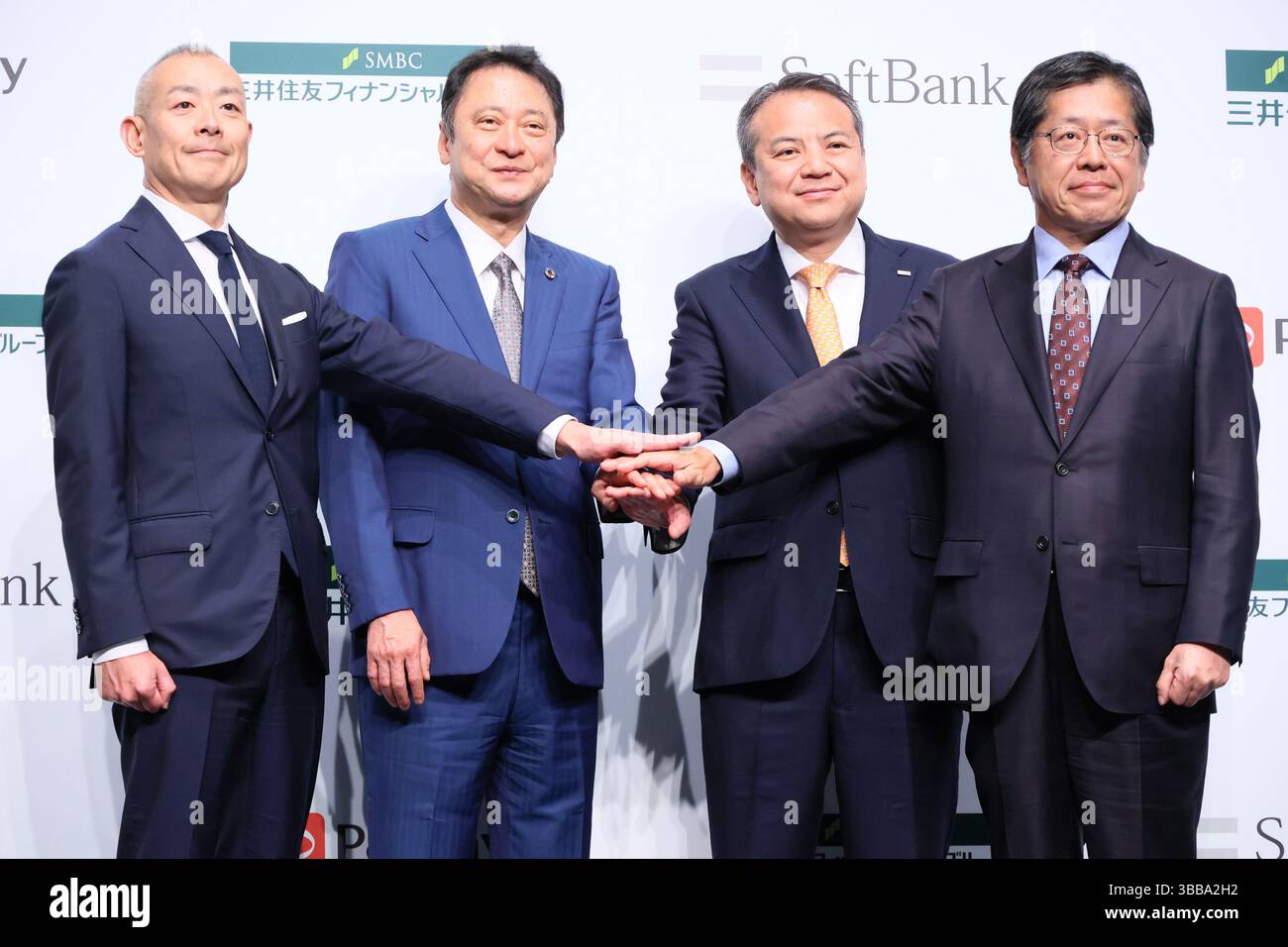 May 15, 2025, Tokyo, Japan - (L-R) PayPay president Ichiro Nakayama ...