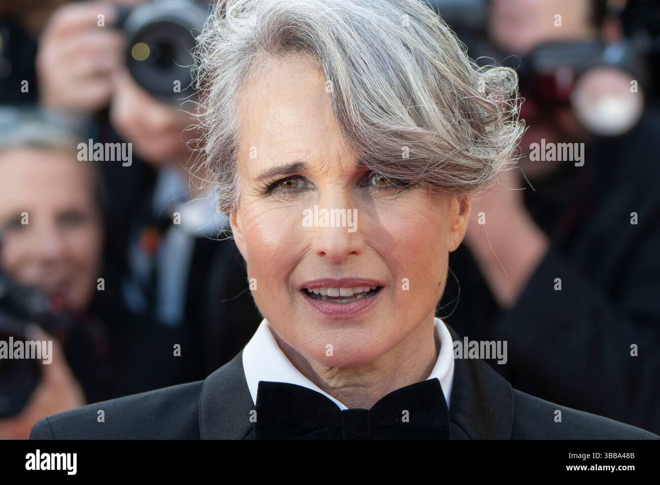 Cannes, France, May 14, 2025 - Andie McDowell attends at red carpet at ...