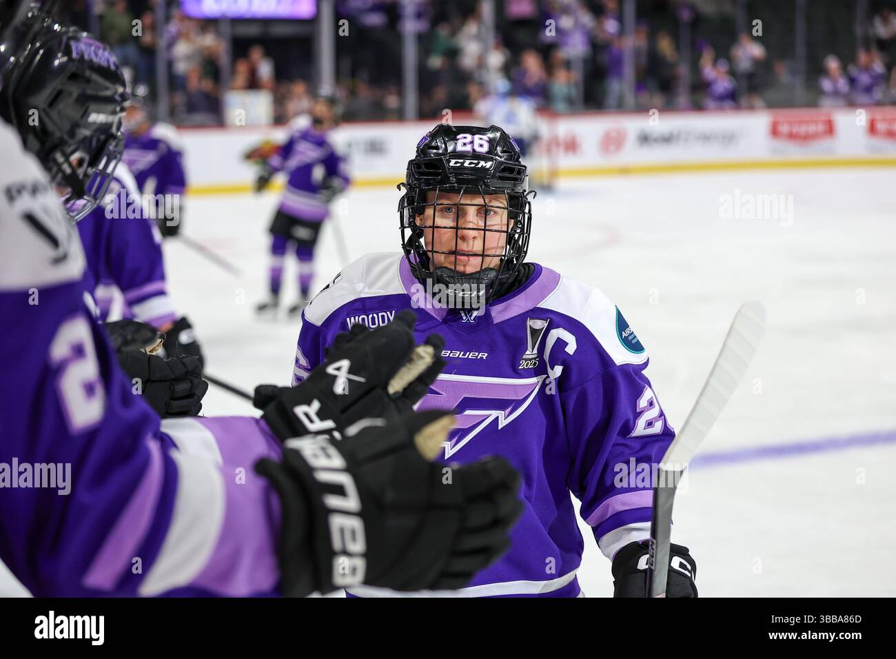St. Paul, USA. 14th May, 2025. May 14th, 2025: Minnesota Frost forward Kendall Coyne Schofield ...