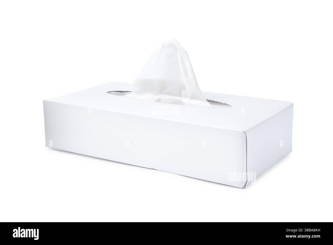 Box with paper handkerchiefs isolated on white Stock Photo - Alamy