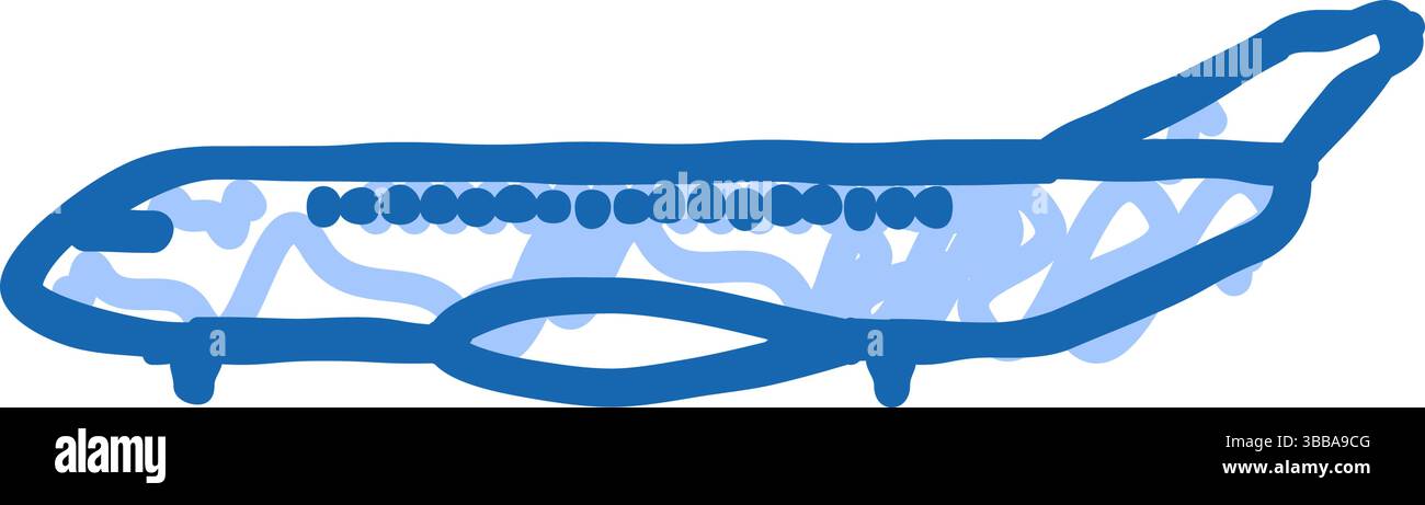 regional jet airplane aircraft icon doodle illustration Stock Vector ...