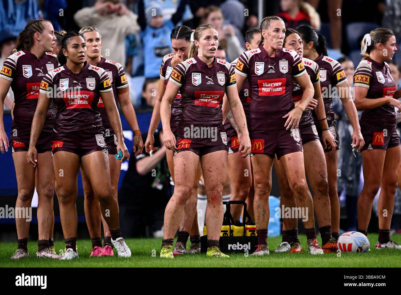 Maroons react after conceding a try during the Women's State of Origin ...