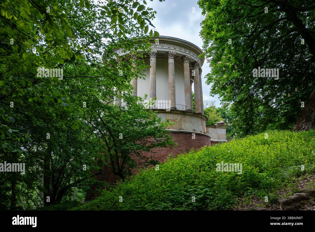 Pulawy, Poland, 08 May 2025 colonnaded round facade of the "Temple of ...