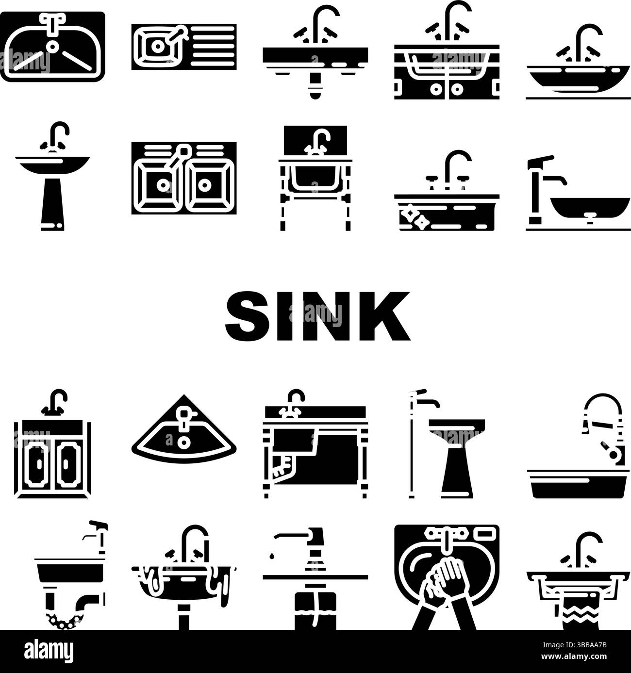Black kitchen sink in Cut Out Stock Images & Pictures - Alamy