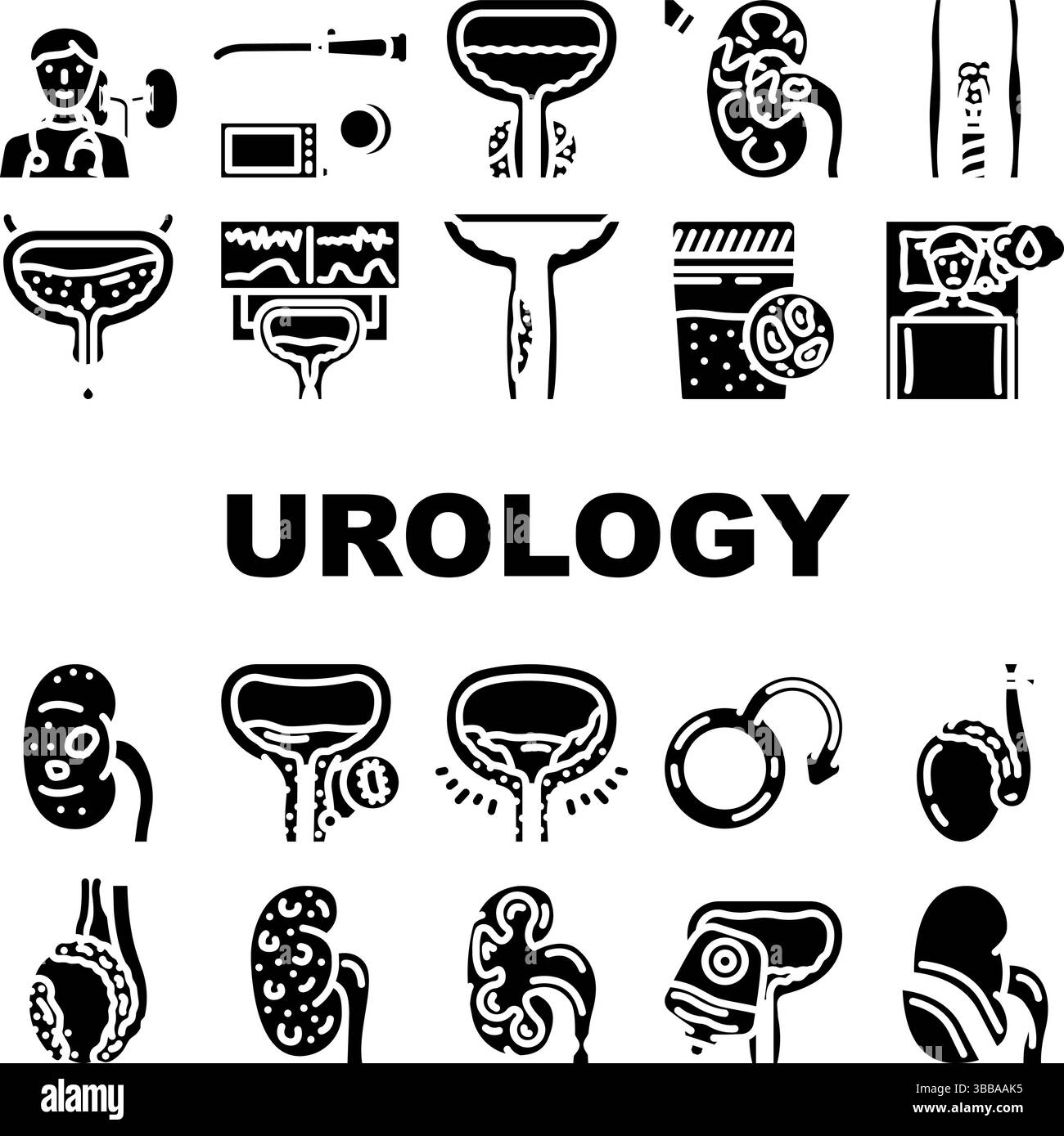 urology nephrology prostate icons set vector Stock Vector Image & Art ...