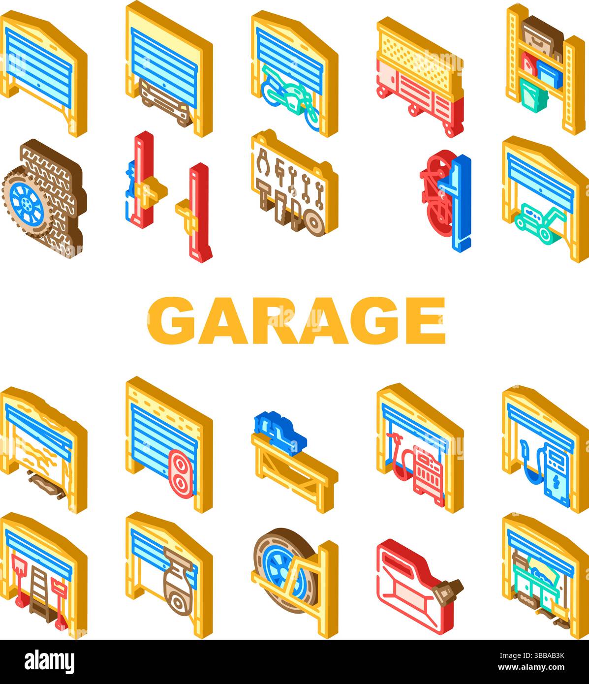 Renovation of parking garage Stock Vector Images - Alamy