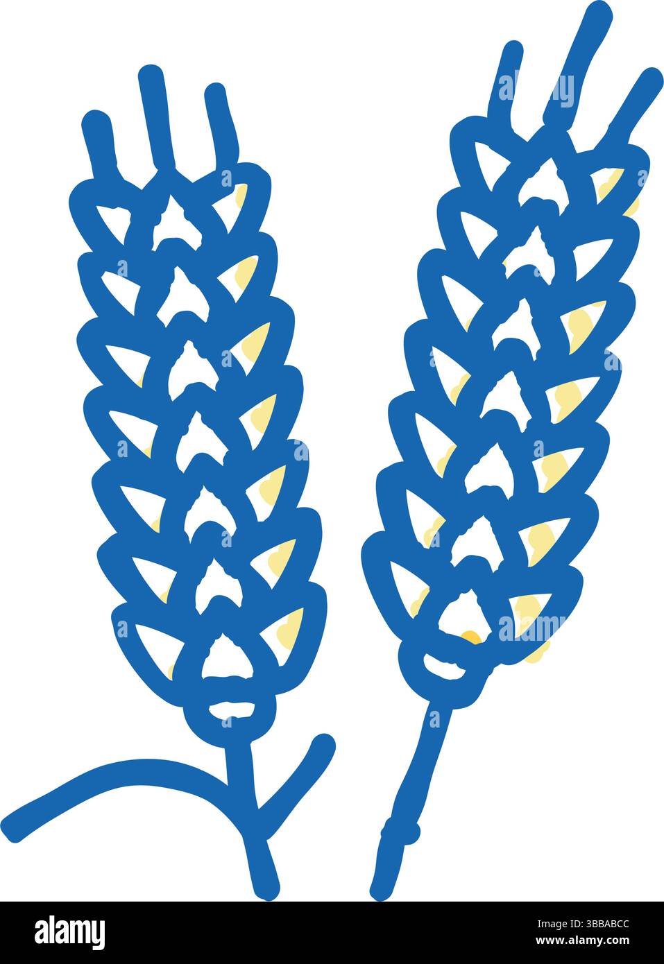 ear barley grain icon doodle illustration Stock Vector Image & Art - Alamy
