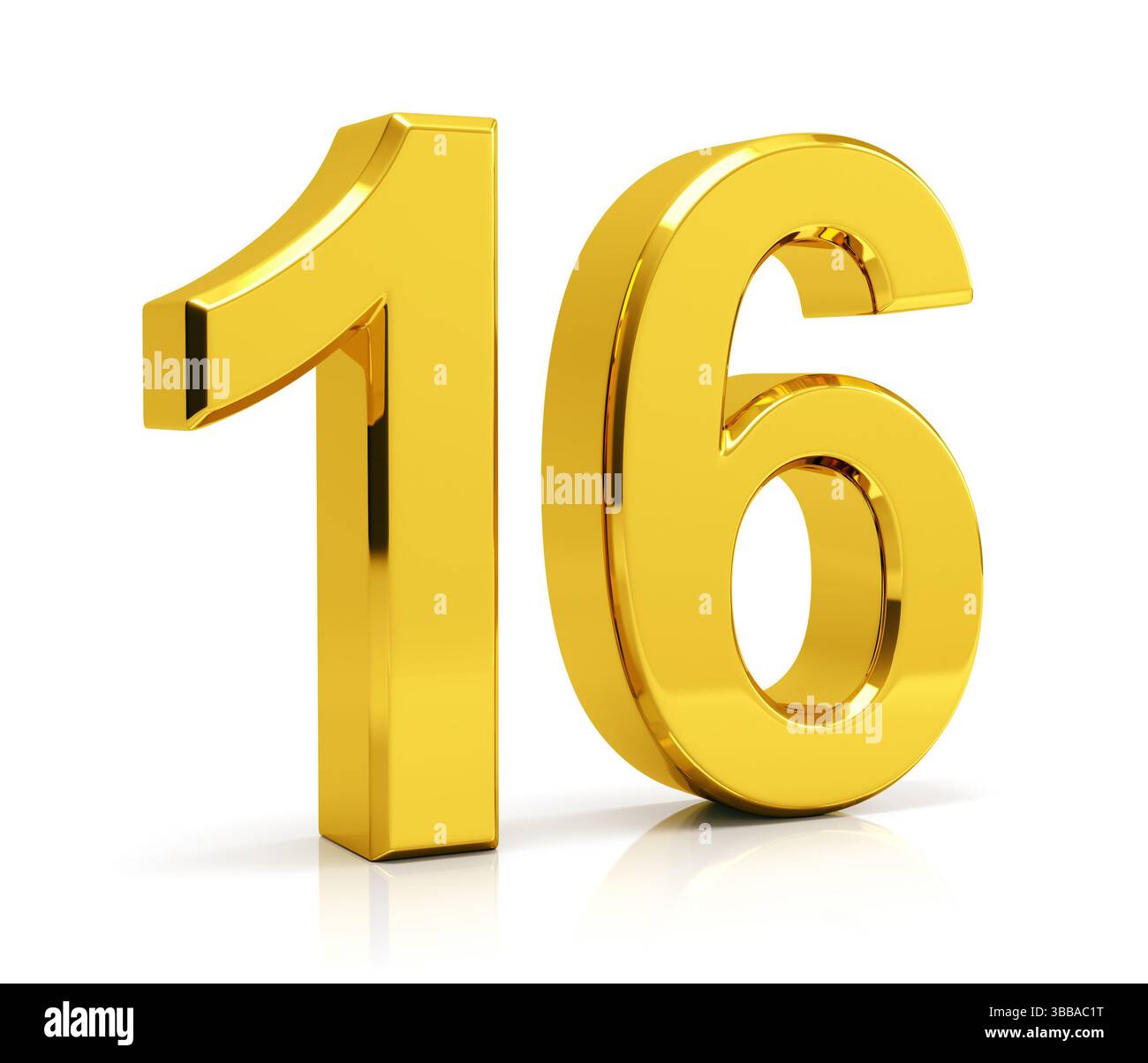 3d rendering number 16 sixteen hi-res stock photography and images - Alamy