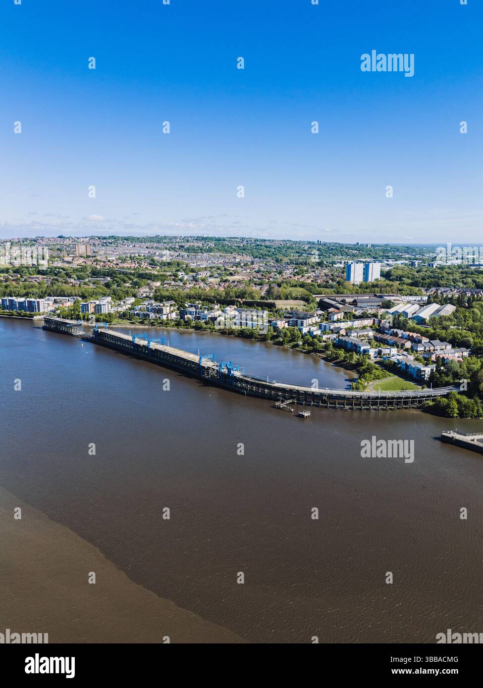 Dunston Gateshead UK: 15th May 2025: Dunston Staiths drone pov on a ...