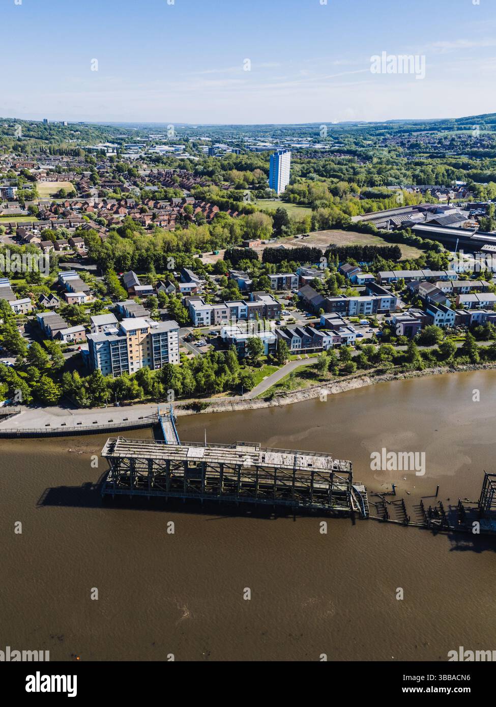 Dunston Gateshead UK: 15th May 2025: Dunston Staiths drone pov on a ...