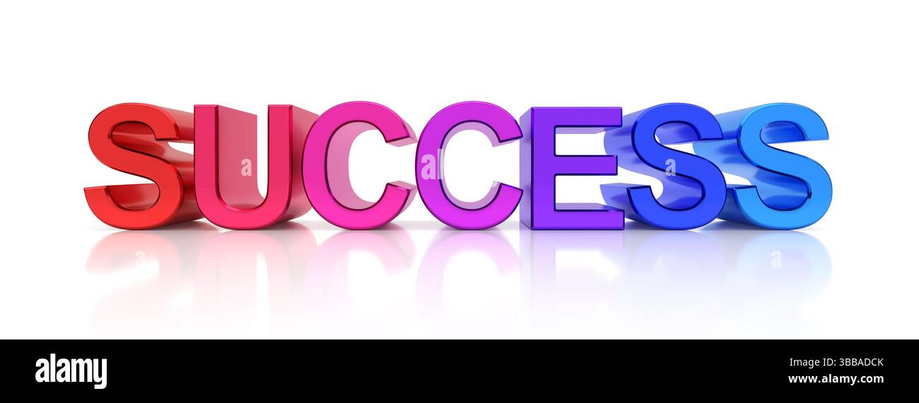 Word success written with colorful 3d letters Stock Photo - Alamy