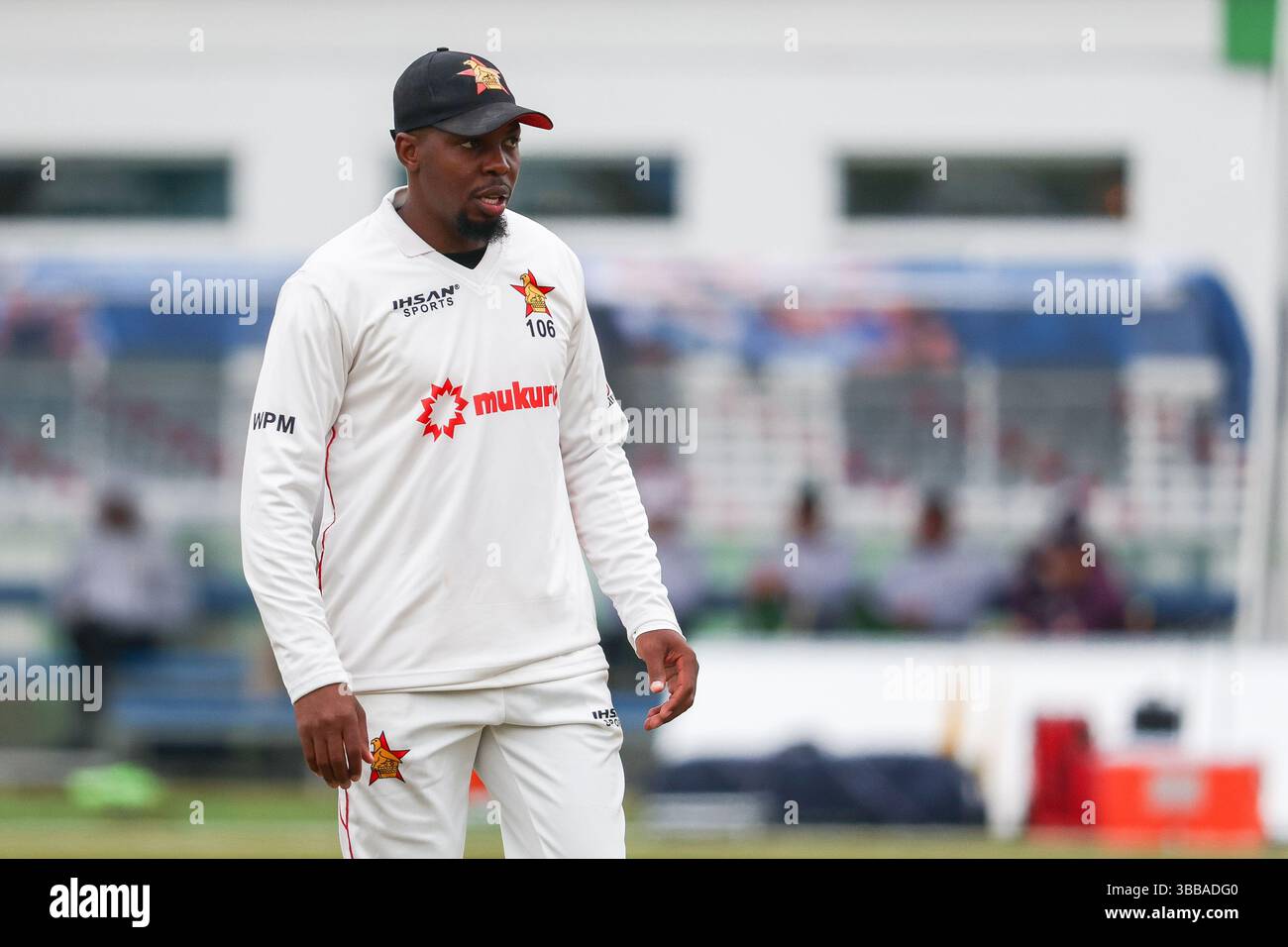 Leicester, UK. 15th May, 2025. #55, Newman Nyamhuri of Zimbabwe during ...