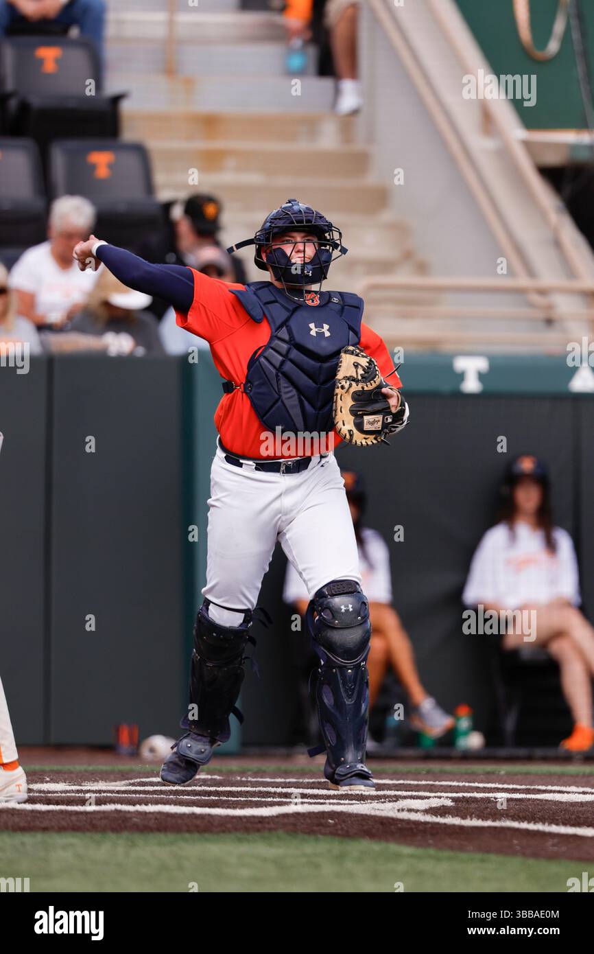 Auburn Tigers catcher Chase Fralick (44) on defense against the ...