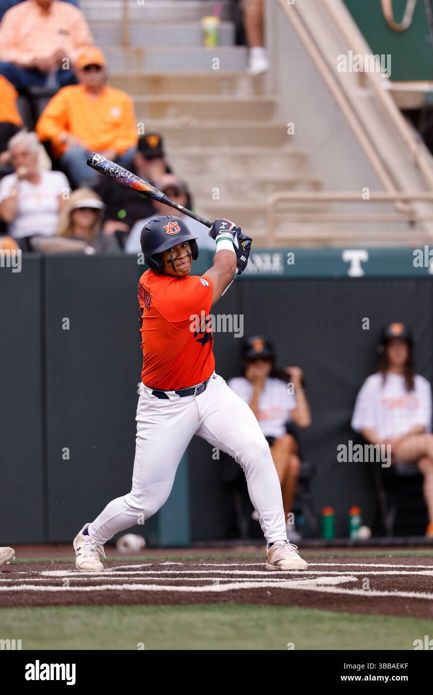 Auburn Tigers third baseman Eric Guevara (8) at bat against the ...