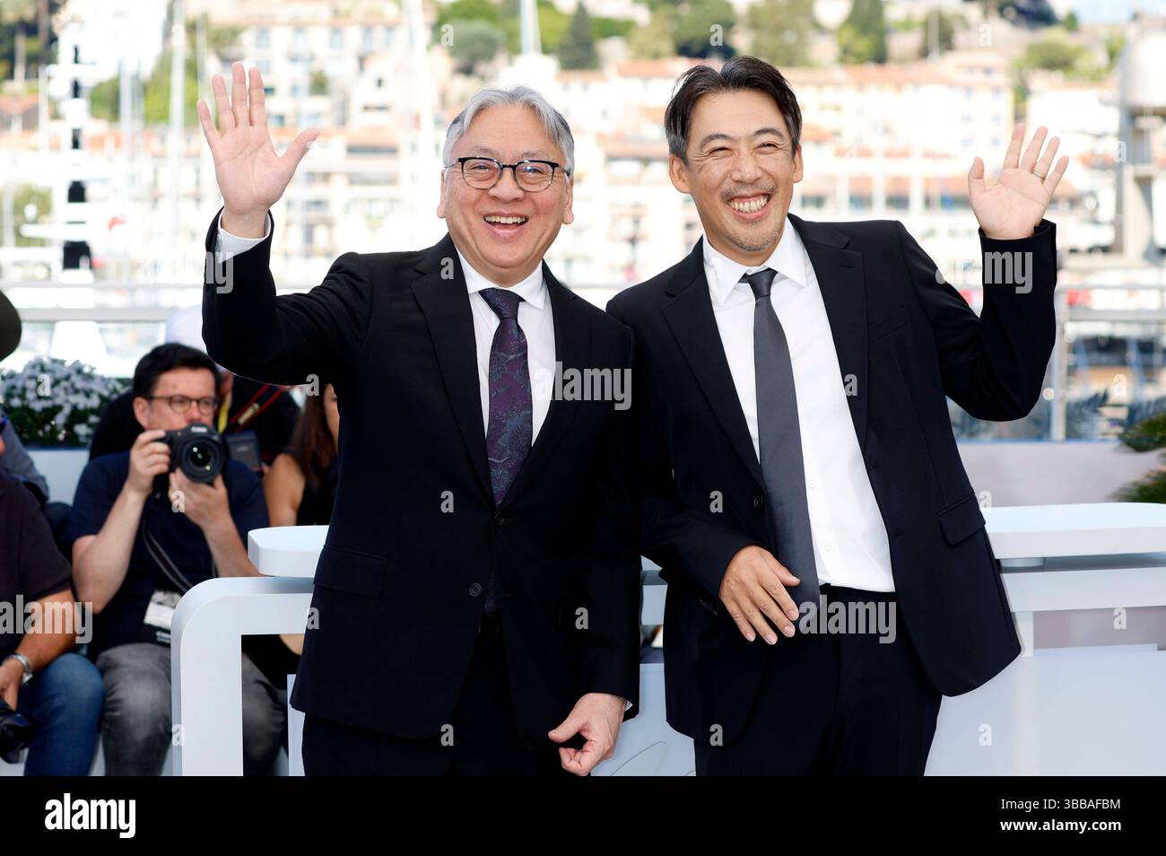 Kazuo Ishiguro und Kei Ishikawa beim Photocall zum Kinofilm A Pale View Of Hills / TÃ i yamanami ...