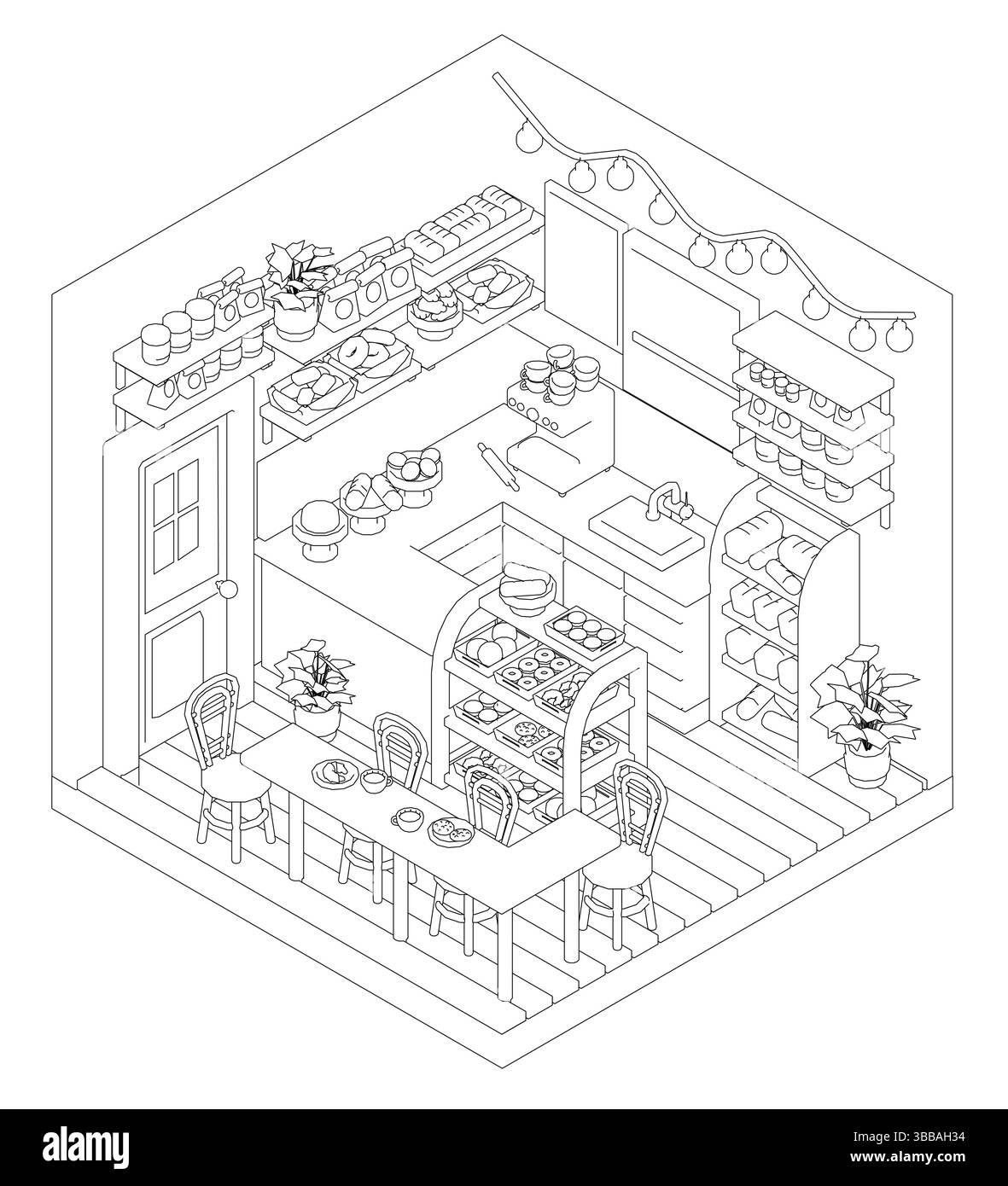 On table apartment plan Black and White Stock Photos & Images - Alamy