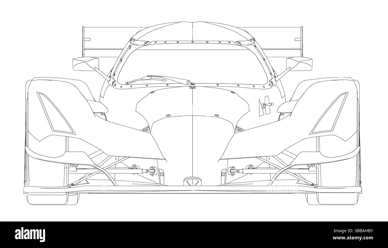 The illustration is a vector-based wireframe rendering of the top view ...