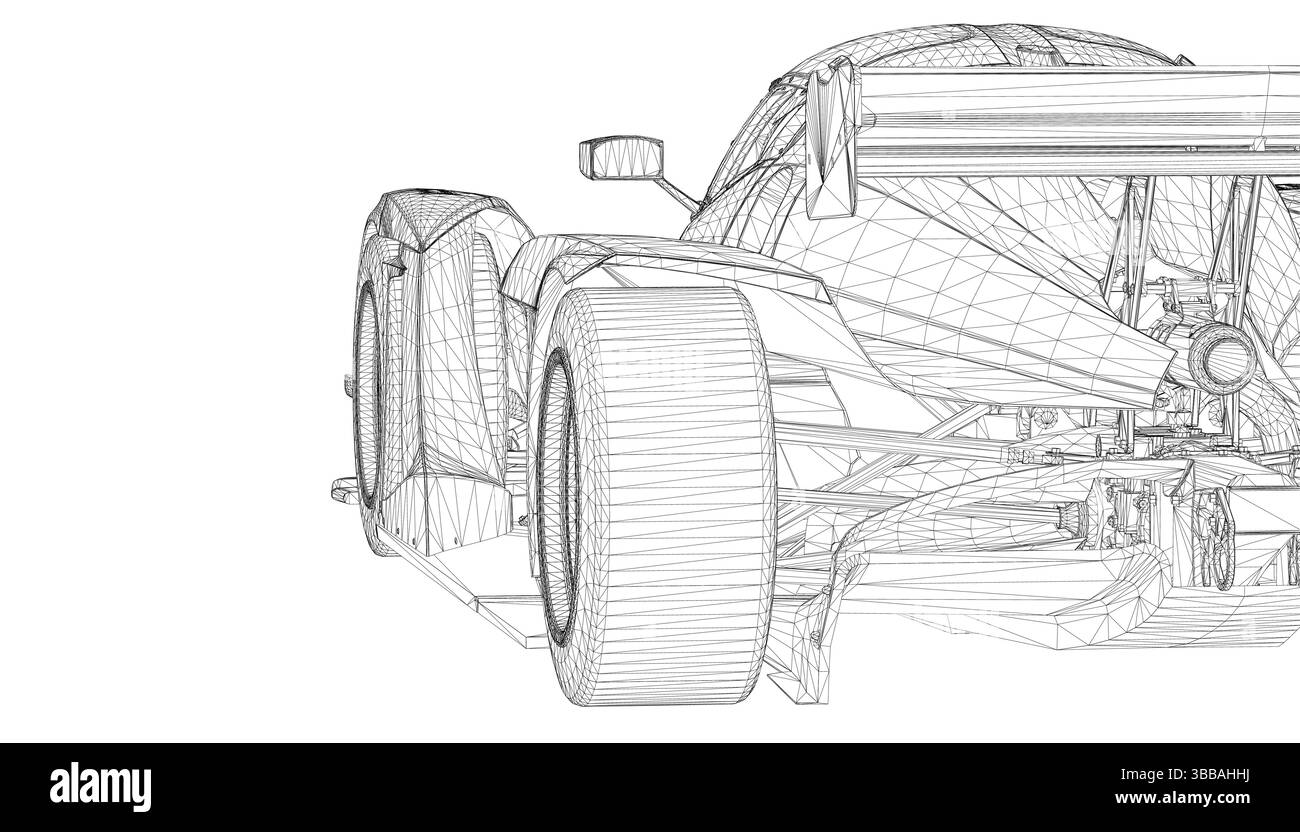 A cartoon drawing of a car with a tire that is almost completely black ...