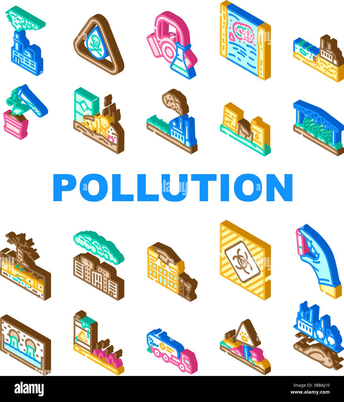 chemical pollution toxins icons set vector Stock Vector Image & Art - Alamy