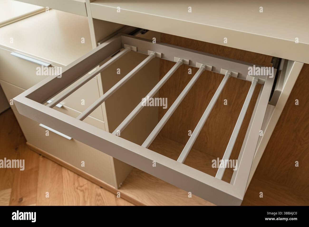 Wardrobe with slide out rack for coathangers. Modern wardrobe with ...