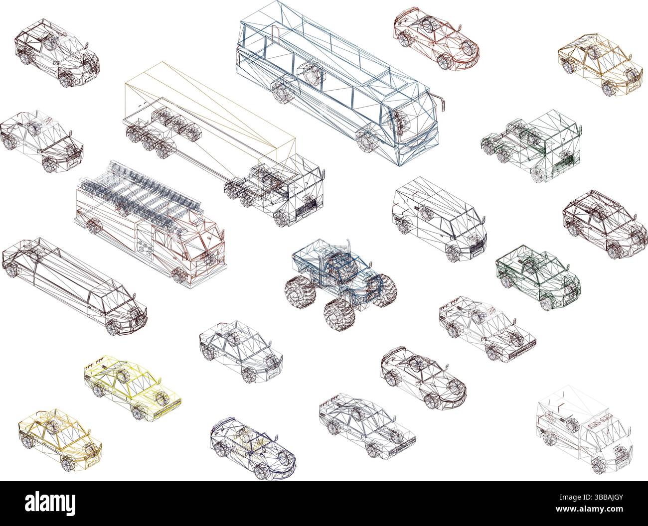Metal toy cars Stock Vector Images - Alamy