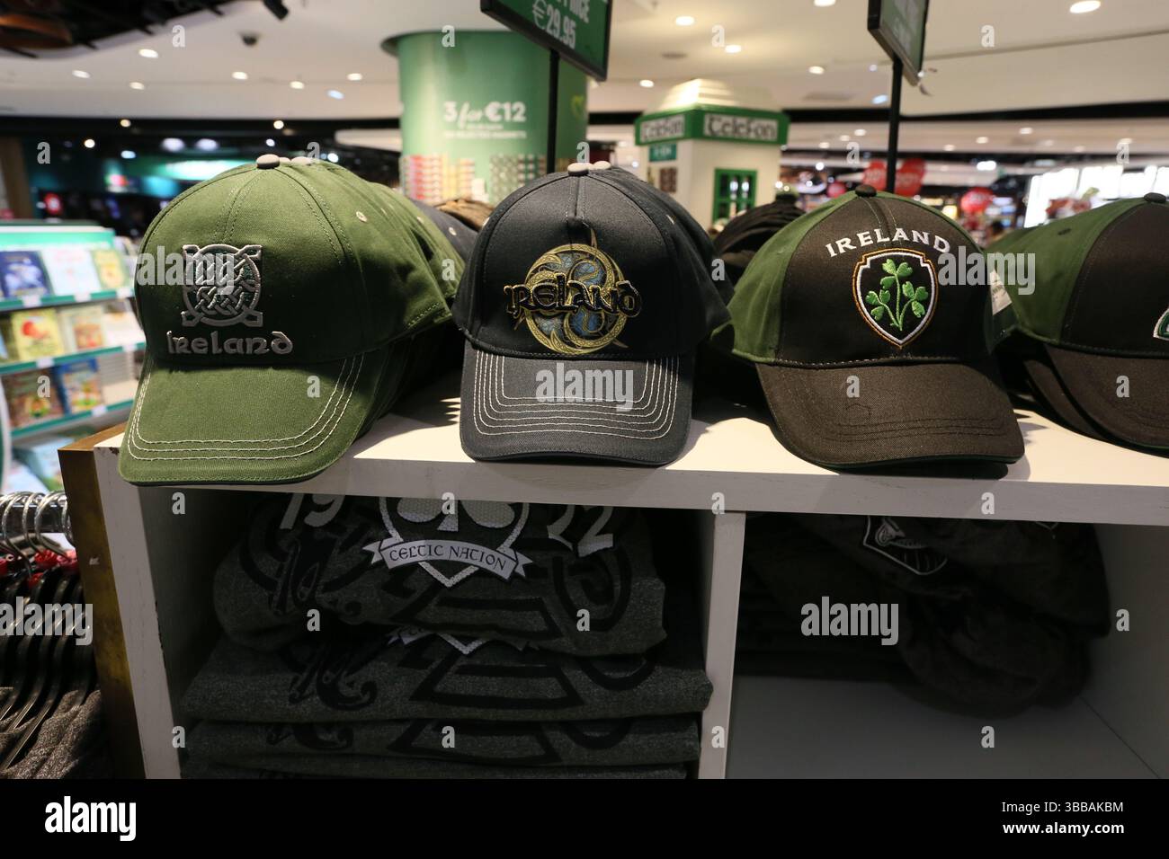 Dublin, Ireland - 17th April 2025 - Branded Irish themed clothing ...