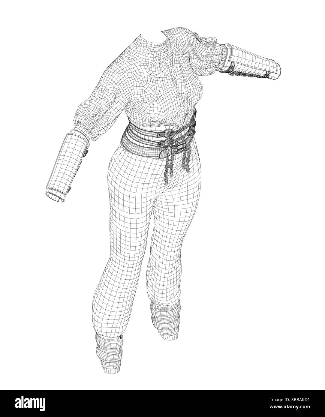 Young woman in white business Stock Vector Images - Alamy