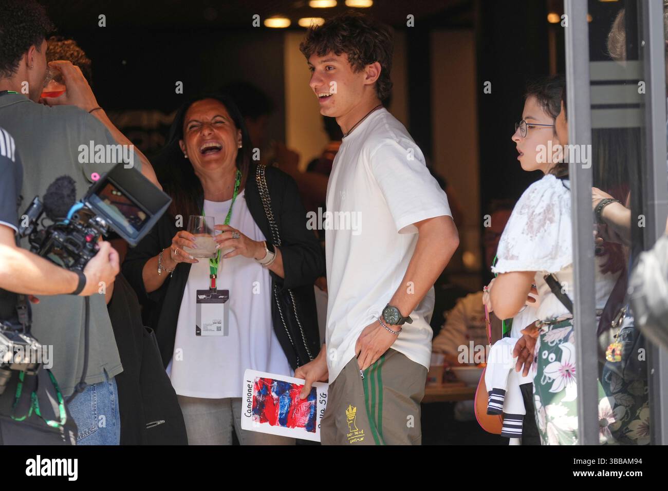 Mercedes driver Andrea Kimi Antonelli of Italy arrives at the Dino and ...