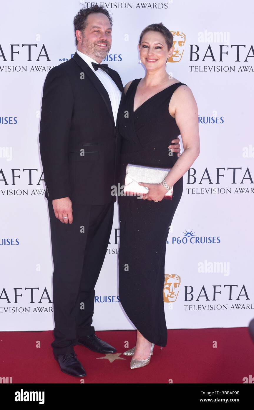 11 May 2025. London UK. Ali Bastian & David O'Mahony at the 2025 BAFTA ...