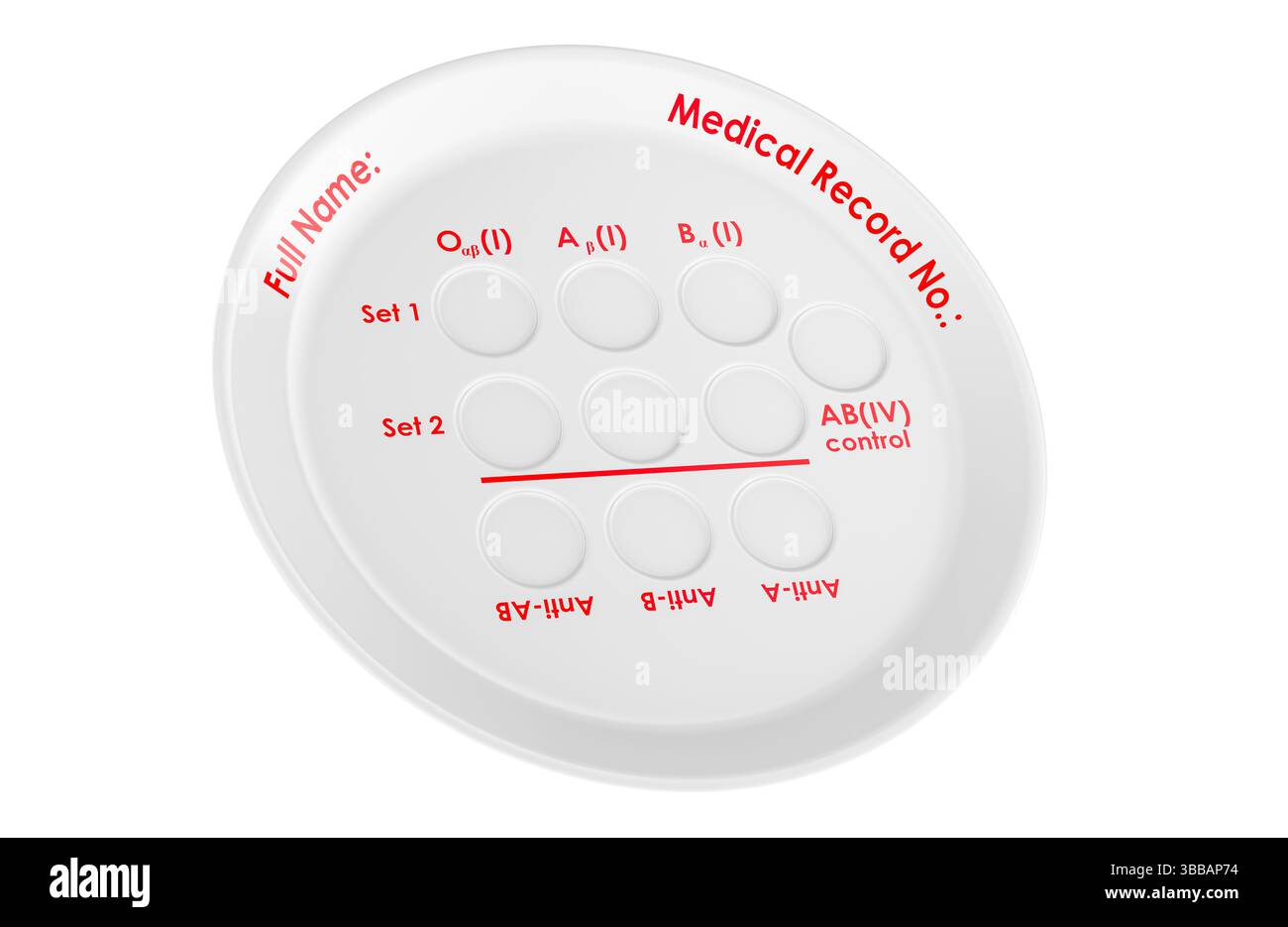 Blood typing plate hi-res stock photography and images - Alamy