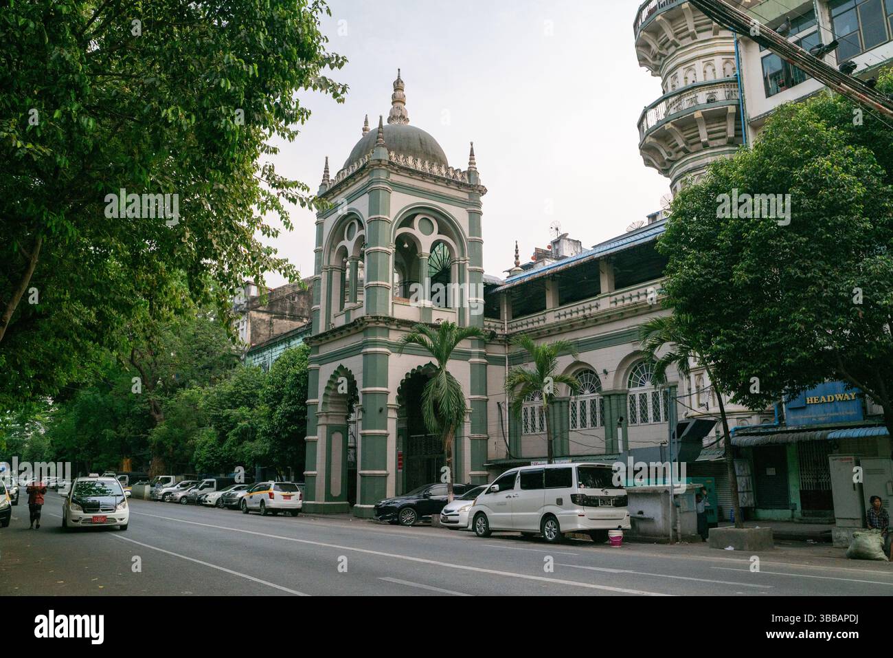 Yangon, Myanmar - 6 April, 2025: The Surti Sunni Jamah Mosque, a ...