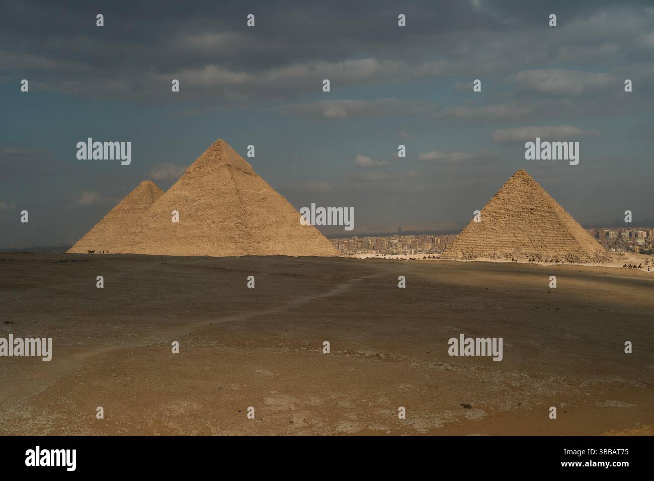 The Majestic Pyramids of Giza Stand Tall Against a Dramatic and ...