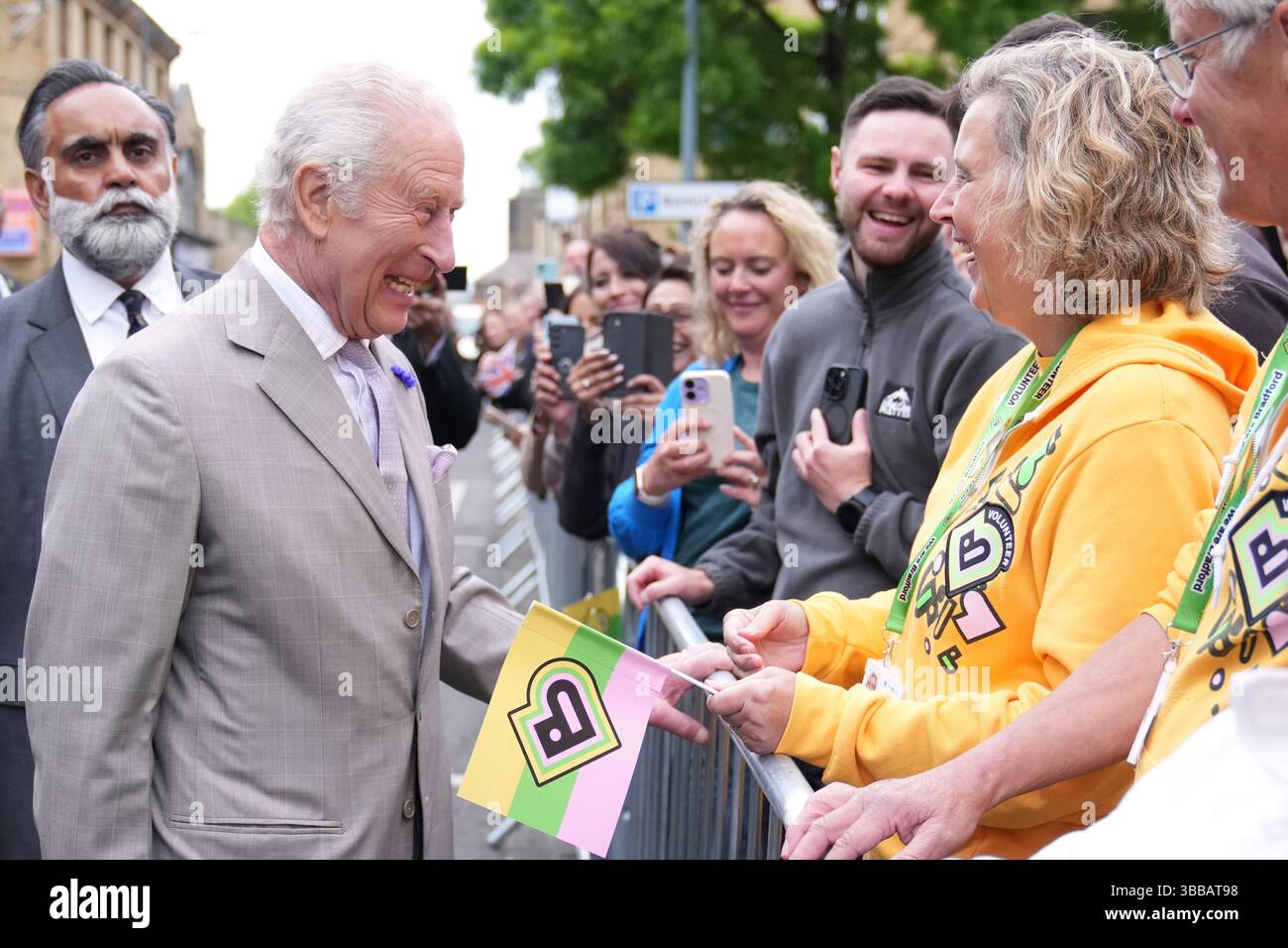 King Charles III greets well-wishers as he visits Impact Hub Yorkshire ...