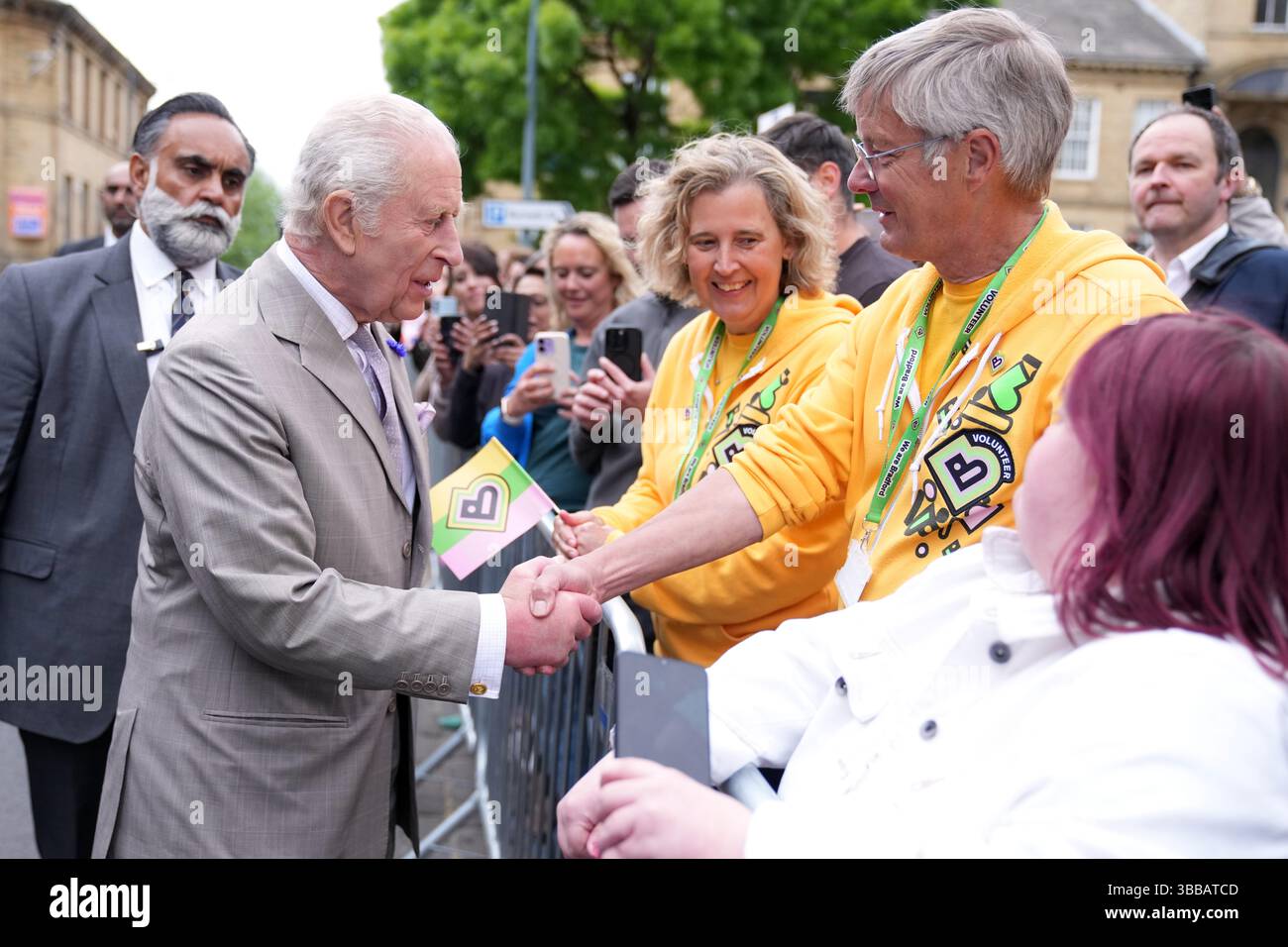 King Charles III greets well-wishers as he visits Impact Hub Yorkshire ...