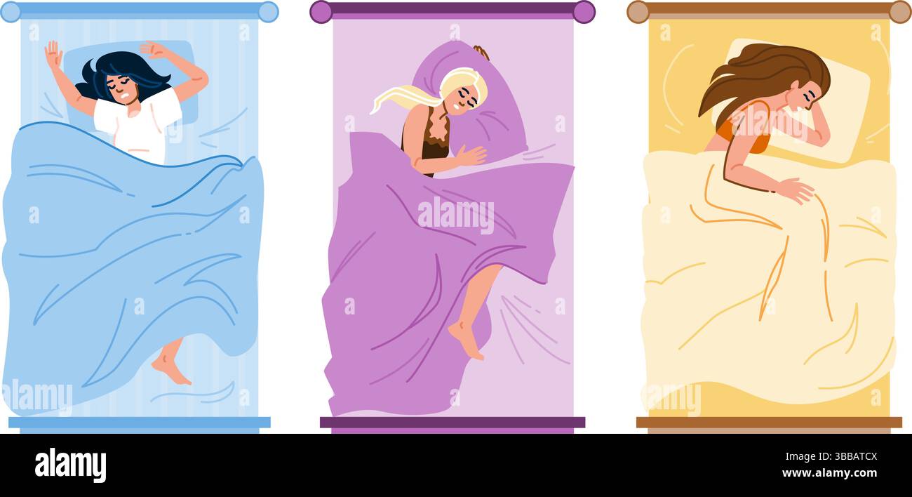 rest woman sleep poses vector Stock Vector Image & Art - Alamy