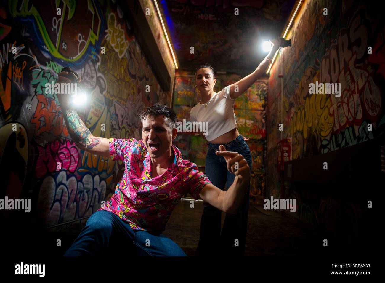 Graffiti artist Shfir and 95 Art Gallery's independent curator and ...